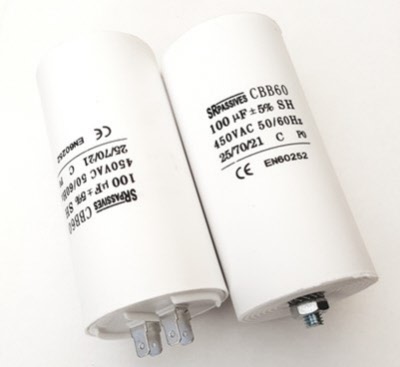 Aanloop / Running- Condensators gesorteerd op uF