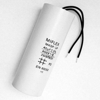 Aanloop / Running- Condensators gesorteerd op uF